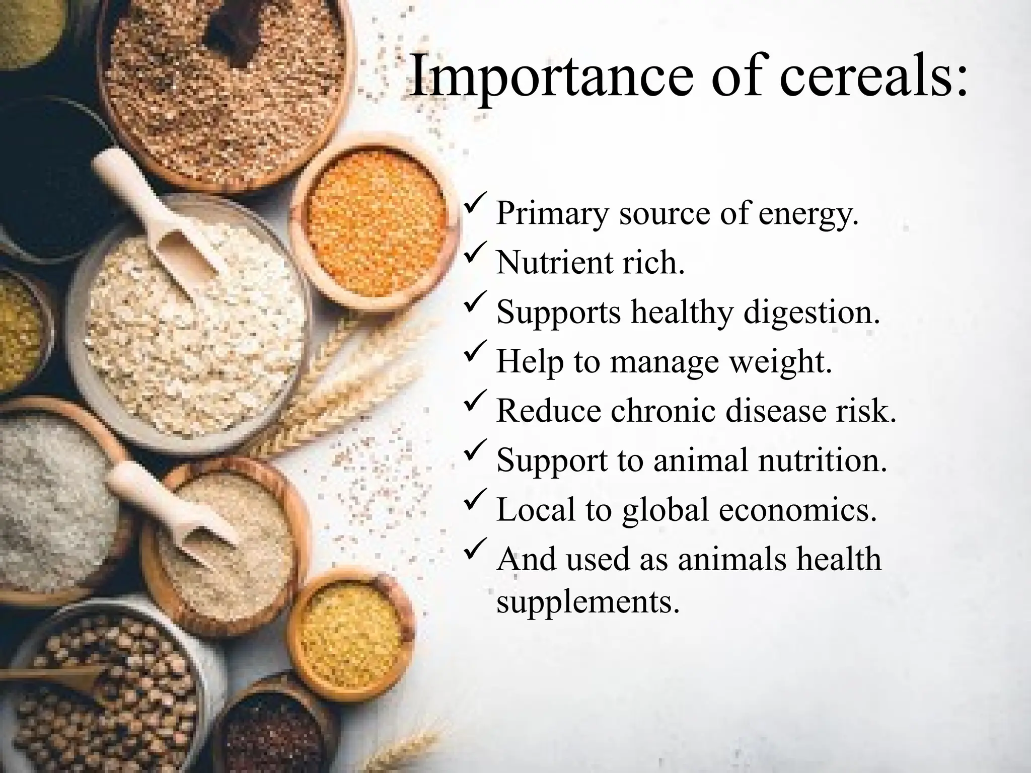 Cereals and Cereal Products (Source of Contamination and preservations ...