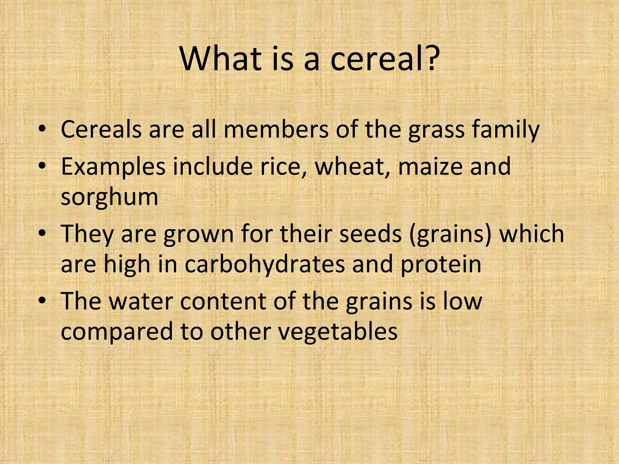 Cereals and legumes | PPT