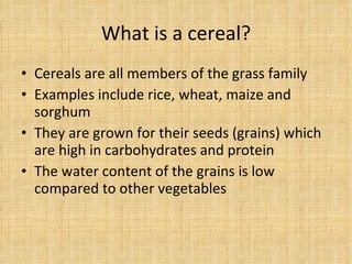 Cereals and legumes | PPT