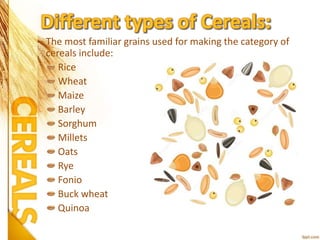 Cereals and its products packaging | PPTX