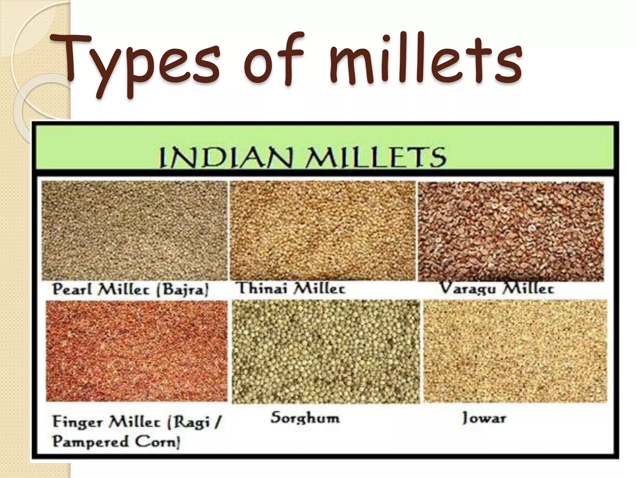 Cereals and millets | PPTX