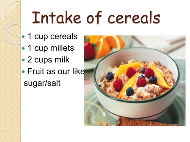 Cereals and millets | PPTX | Digestive Disorders | Diseases and Conditions