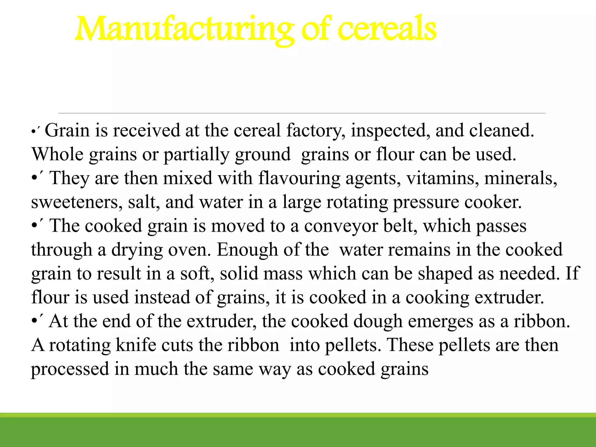 Cereals (food production) | PPTX