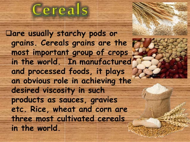 Cereals and starch | PPTX