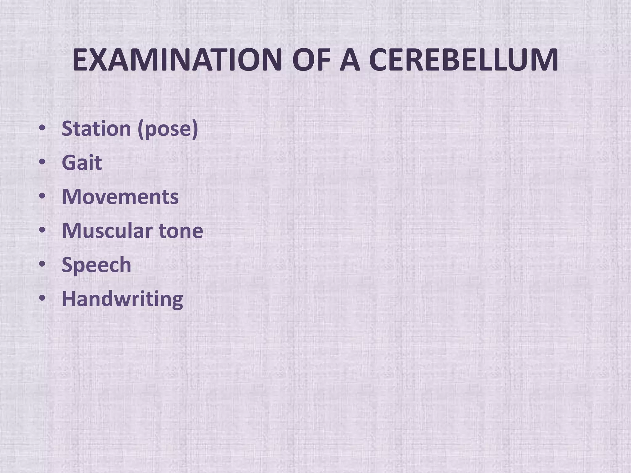 Cerebellum (Neurology 3) | PPT