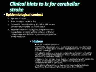 Brief review in cerebellar stroke -diagnosis | PDF | Brain and Nervous ...
