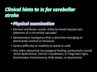 Brief review in cerebellar stroke -diagnosis | PDF | Brain and Nervous ...