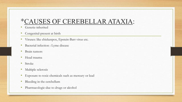 CEREBELLAR ATAXIA PPT | PPTX