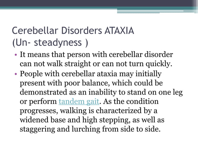 Cerebellar Disorders.pptx | Physical Therapy | Wellness
