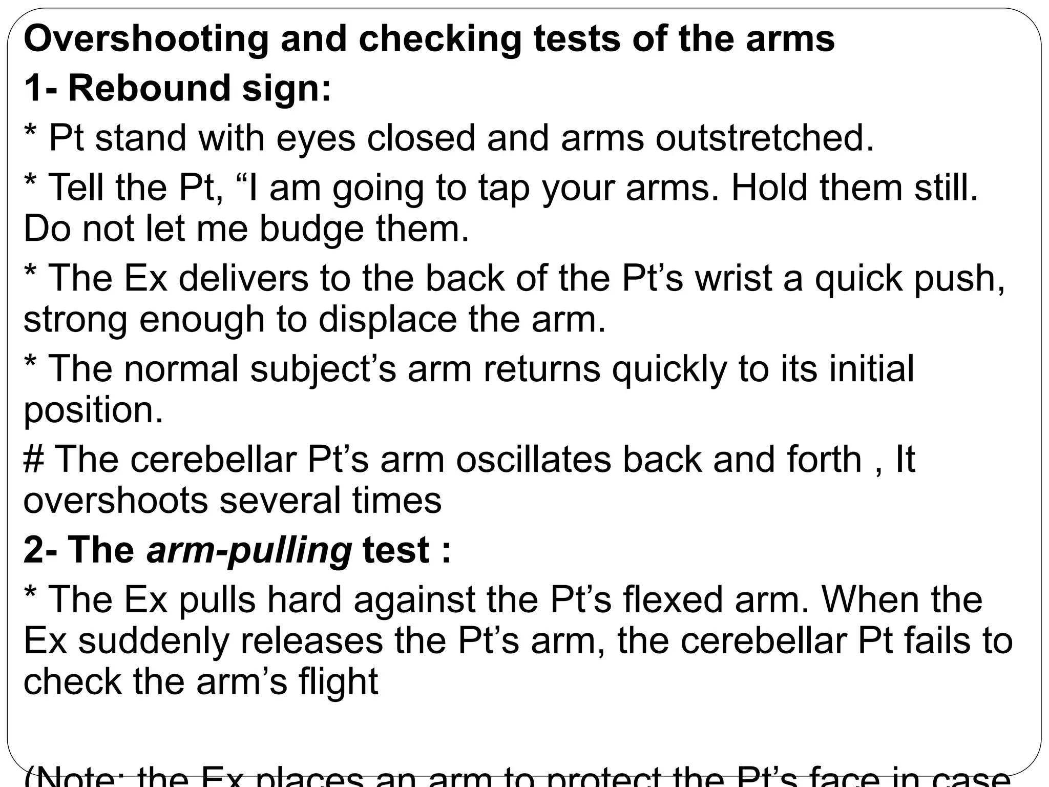 Cerebellar examination | PPTX