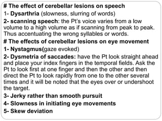 Cerebellum Function Tests