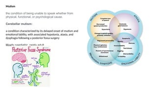 cerebellar mutism SIGNS SYMPTOMS AND MANAGEMENT | PPTX