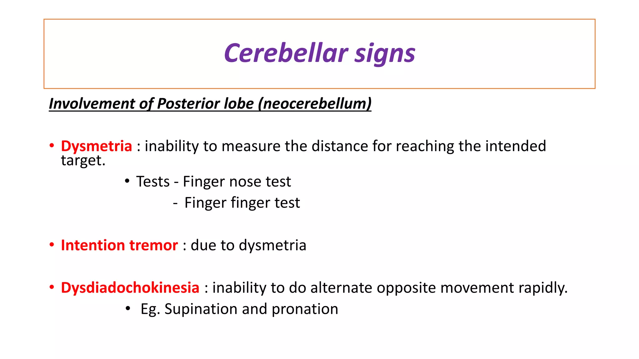 Cerebellar signs | PPTX