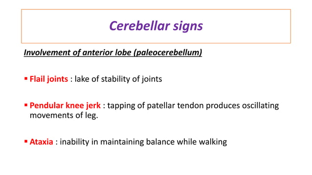 Cerebellar signs | PPTX