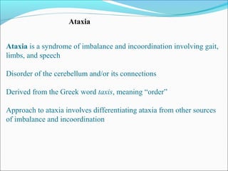 Cerebellum and afferent ayaxia | PPT