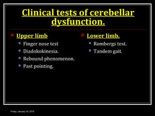 Cerebellum Function Tests
