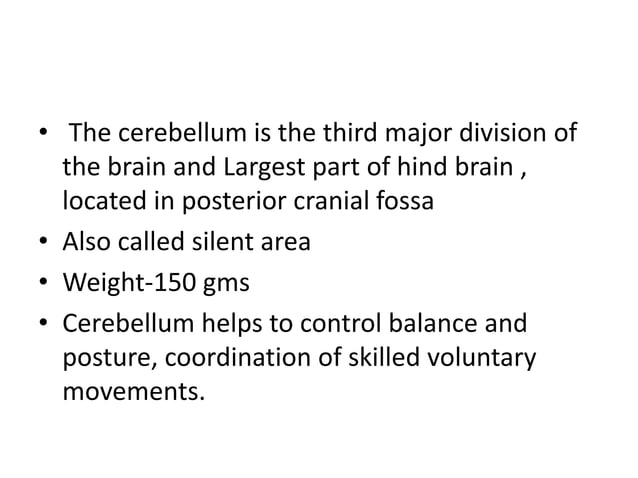 Physiology of Cerebellum | PPTX | Brain and Nervous System Disorders ...