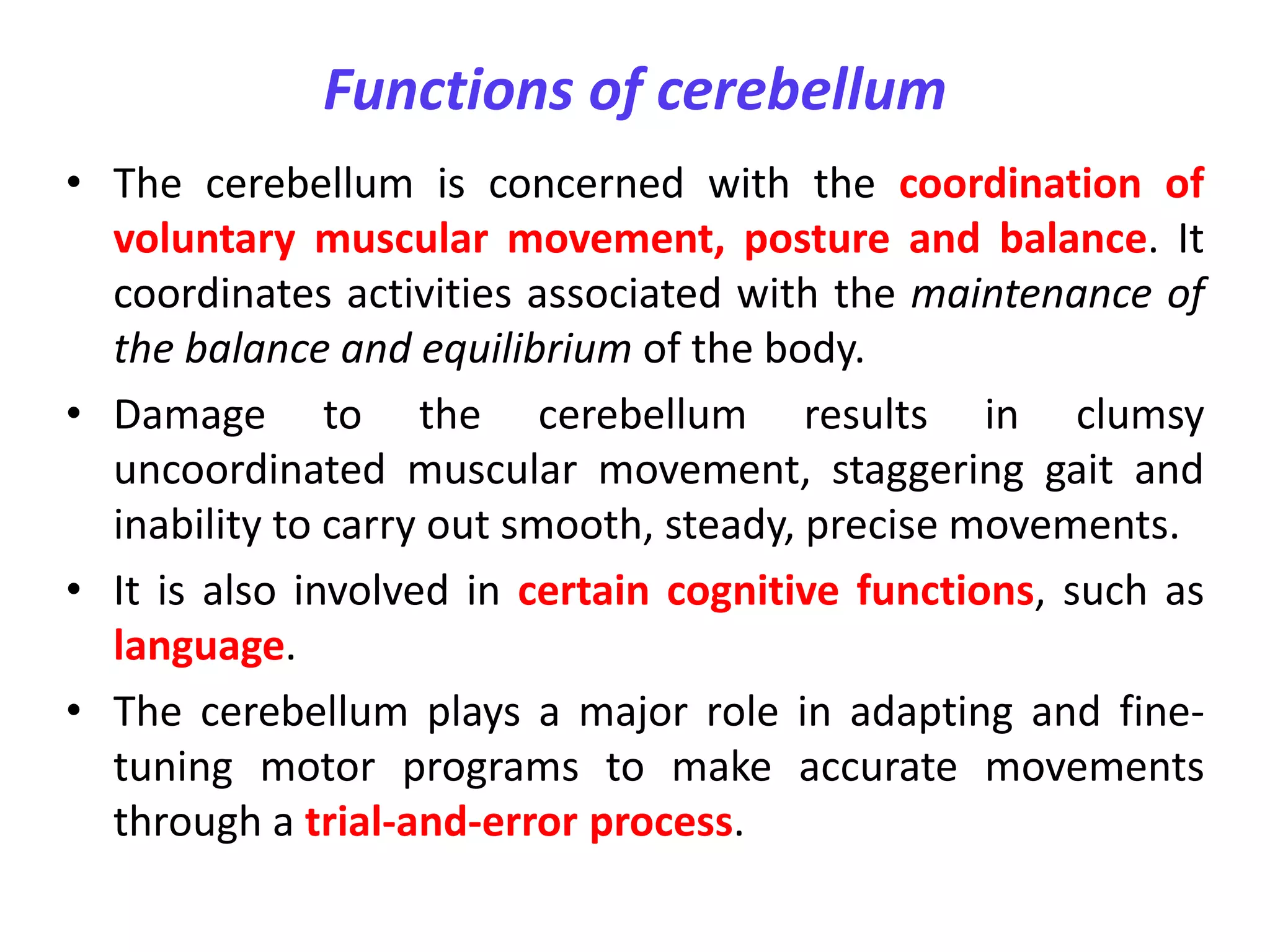 Cerebellum and control of postures and movements.pptx