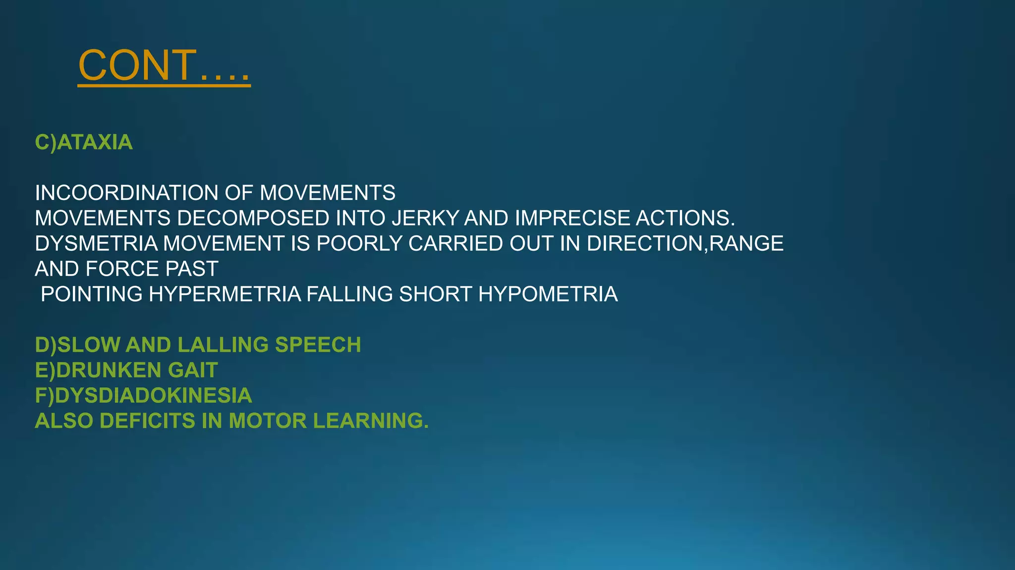 Cerebellum physiology ppt | PPTX