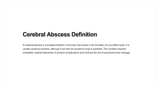 Cerebral Abscess | PPTX