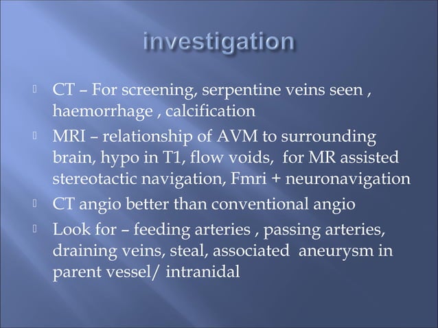 Cerebral avm-treatment-modalities.dr tomasz skaba | PPT