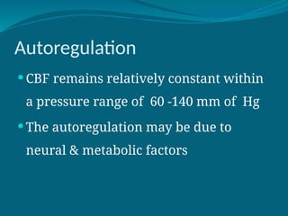 Cerebral circulation.pptx physiology lecture | PPTX