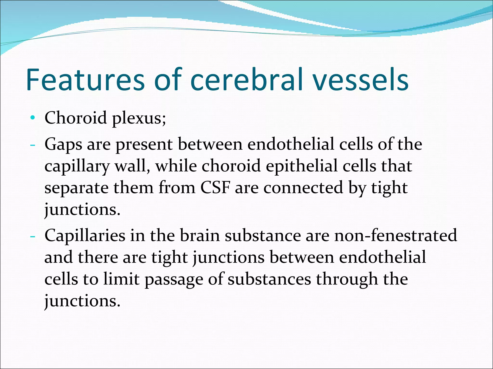 Cerebral circulation & csf formation | PPT