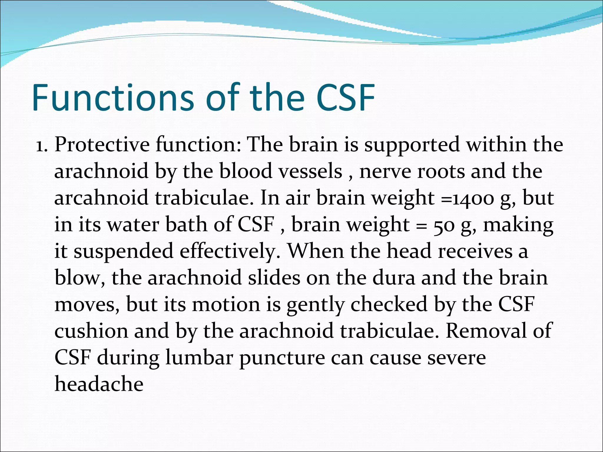 Cerebral circulation & csf formation | PPT