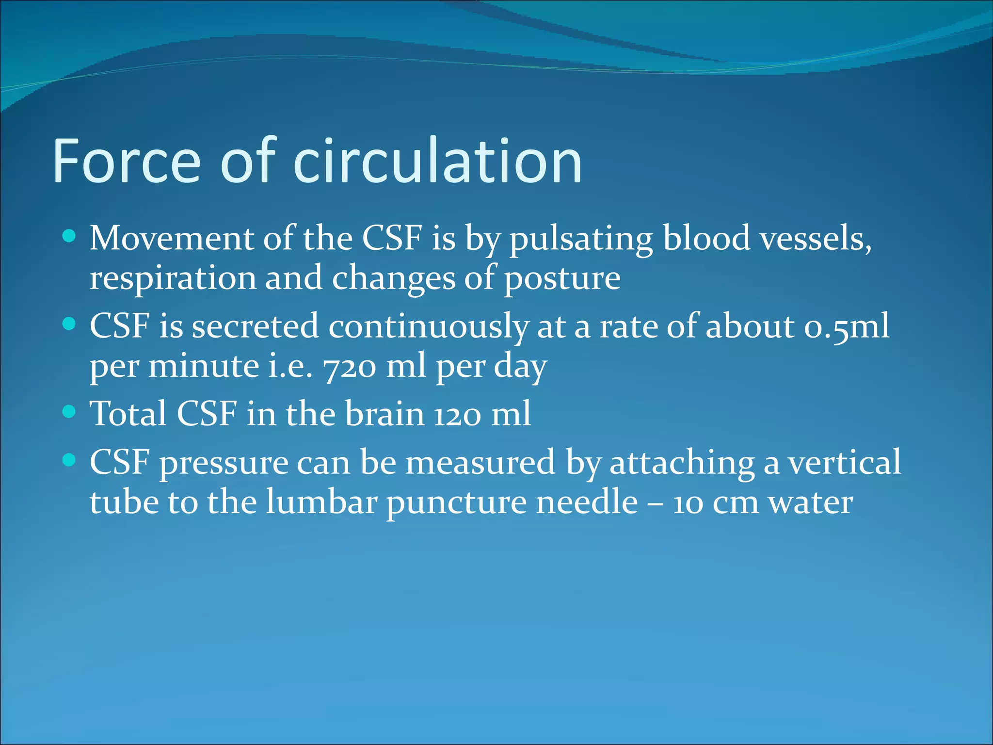 Cerebral circulation & csf formation | PPT