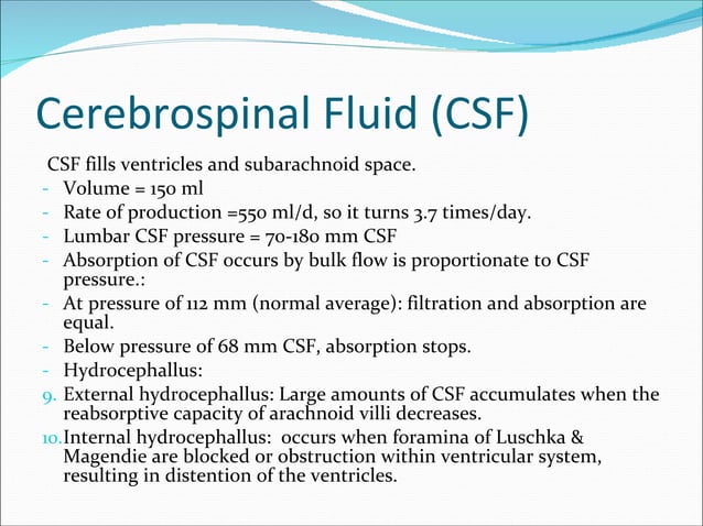 Cerebral circulation & csf formation | PPT