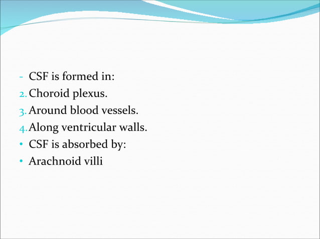 Cerebral circulation & csf formation | PPT