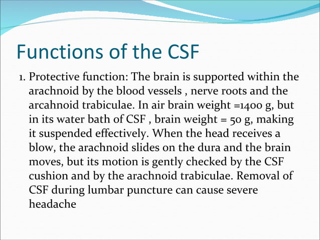 Cerebral circulation & csf formation | PPT