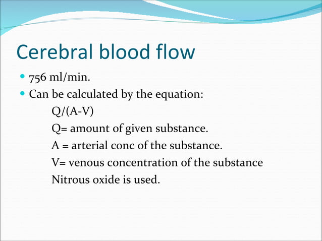 Cerebral circulation & csf formation | PPT