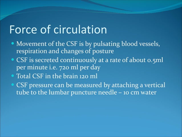 Cerebral circulation & csf formation | PPT