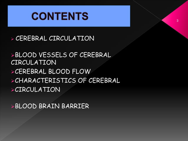Cerebral circulation physiology by zainab iqbal | PPT