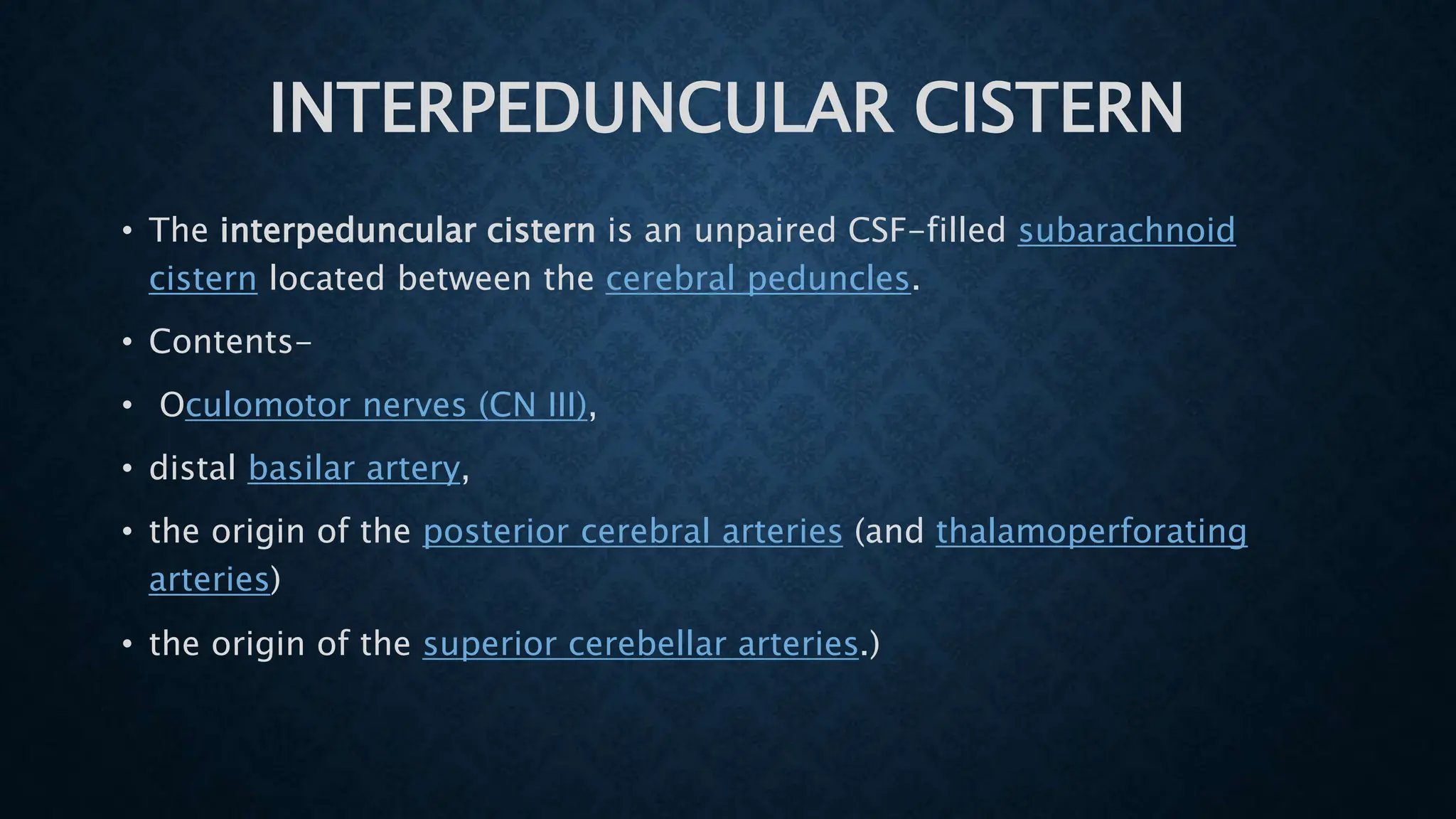 cerebral cisterns for radiology dnb .pptx