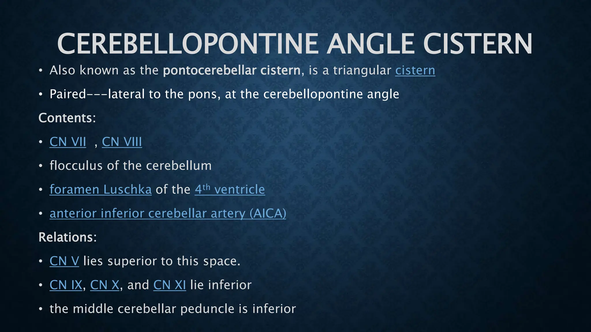 cerebral cisterns for radiology dnb .pptx