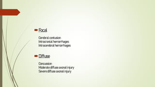 CEREBRAL CONTUSION Presentation Slide share | PPTX