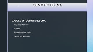 cerebral edema types management and description | PPTX