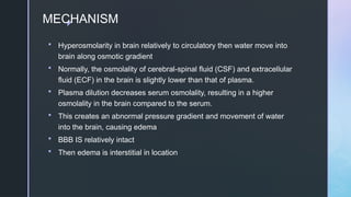 cerebral edema types management and description | PPTX