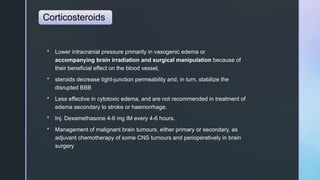 cerebral edema types management and description | PPTX
