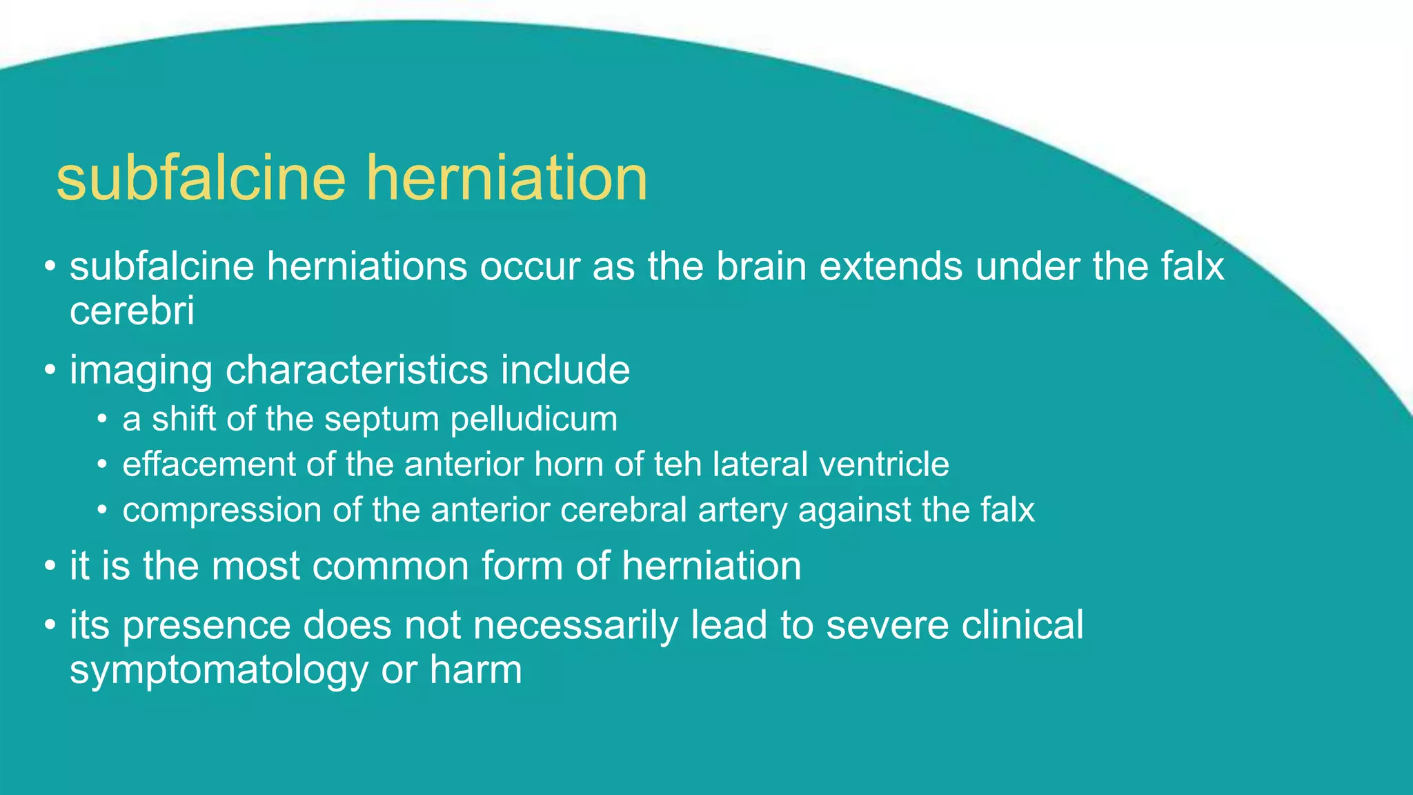Cerebral herniation syndromes | PPTX