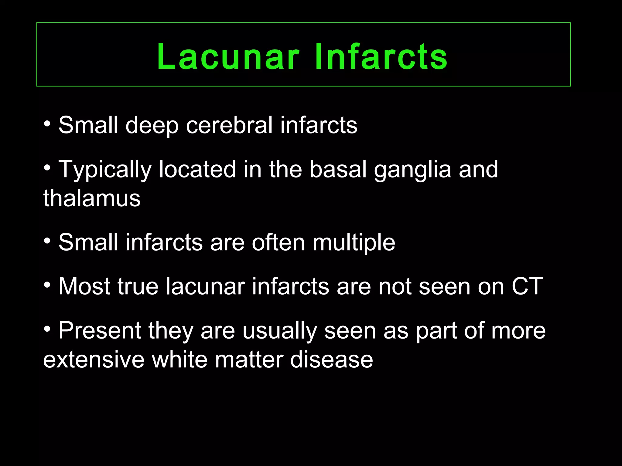 CT Imaging of Cerebral Ischemia and Infarction | PPT