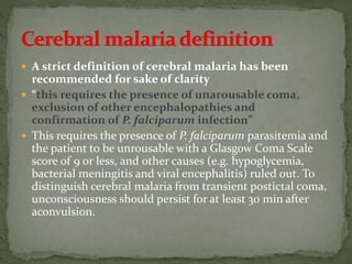 Cerebral malaria final | PPTX