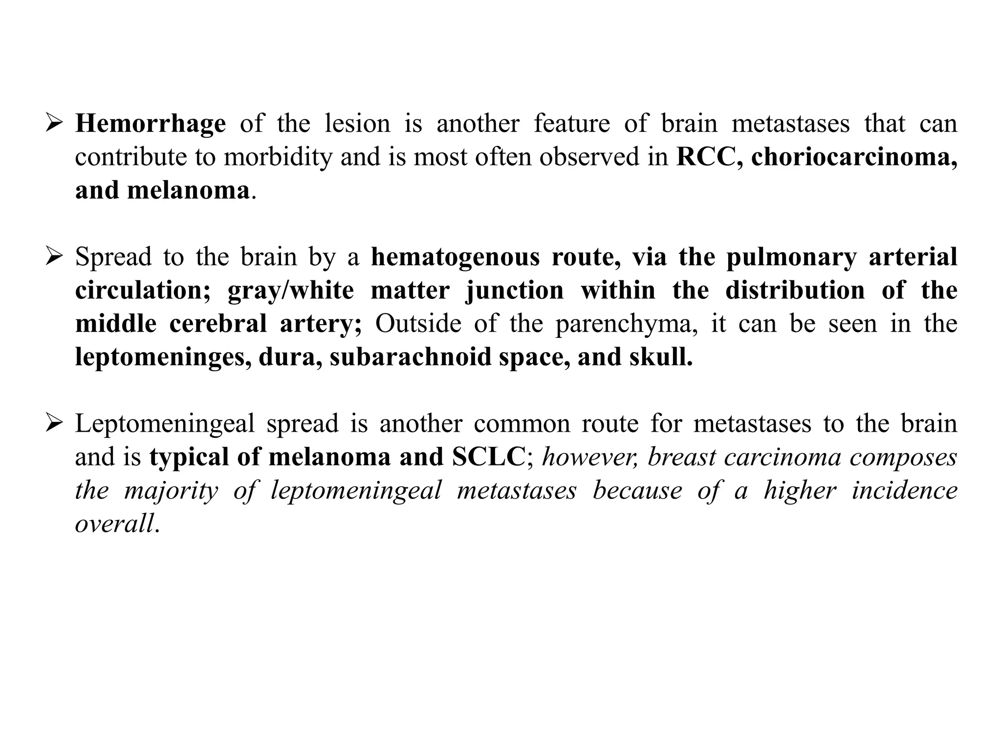 cerebral metastasis | PPT