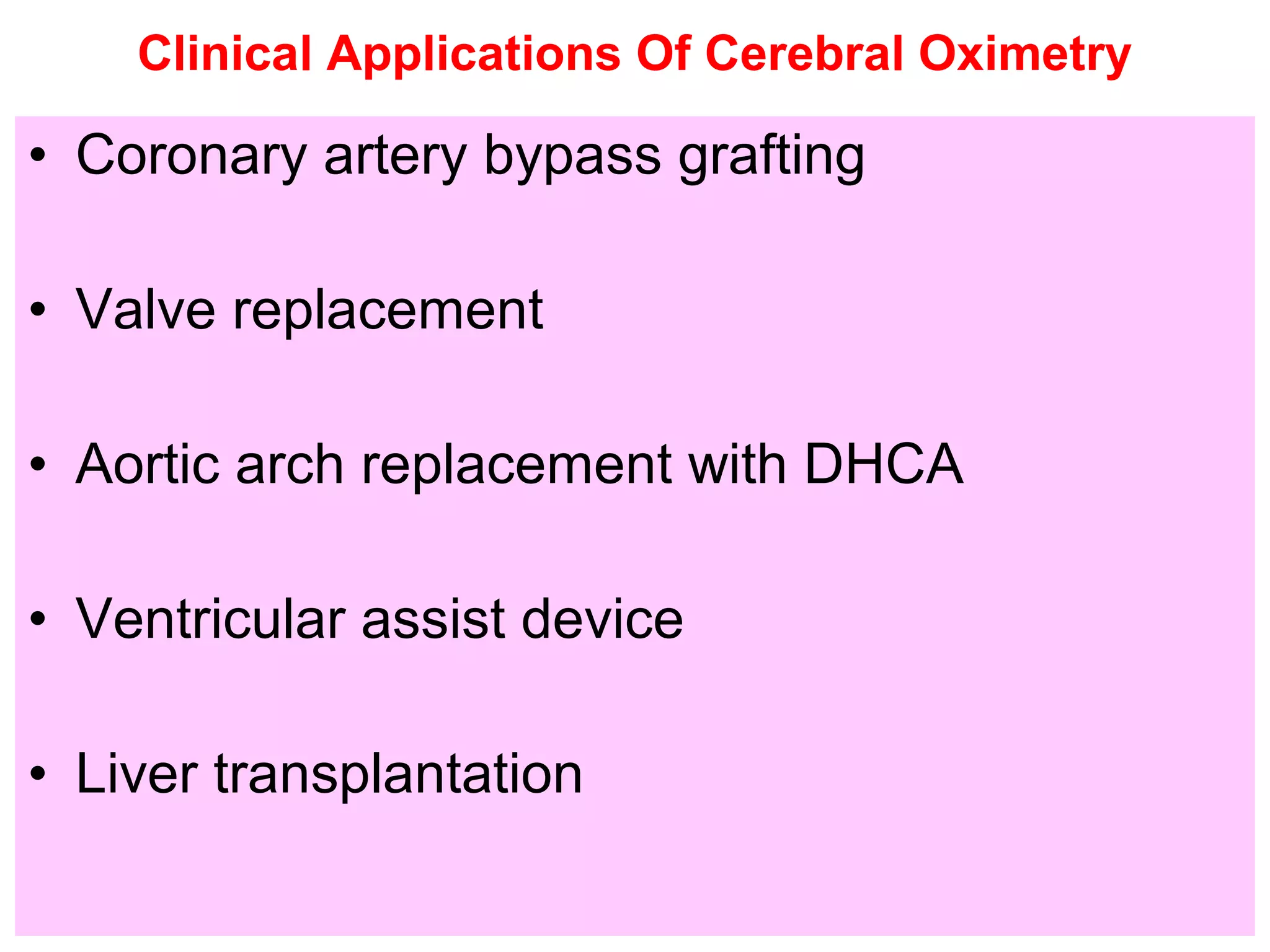 Cerebral oximetry brain protection in cardiac surgery | PPT