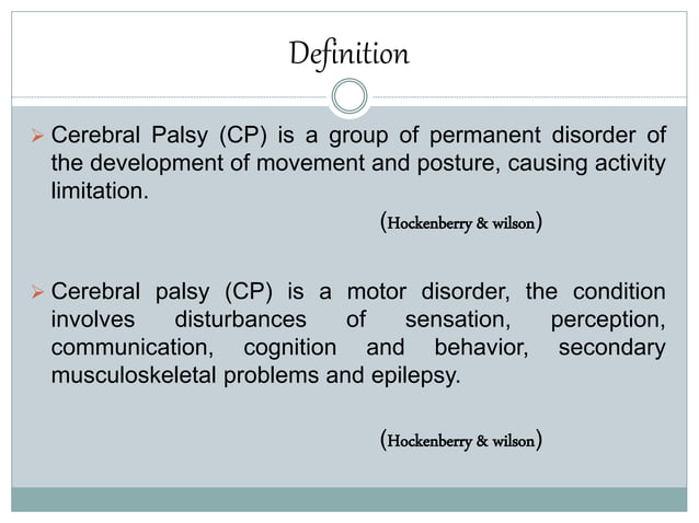 Cerebral Palsy | PPTX