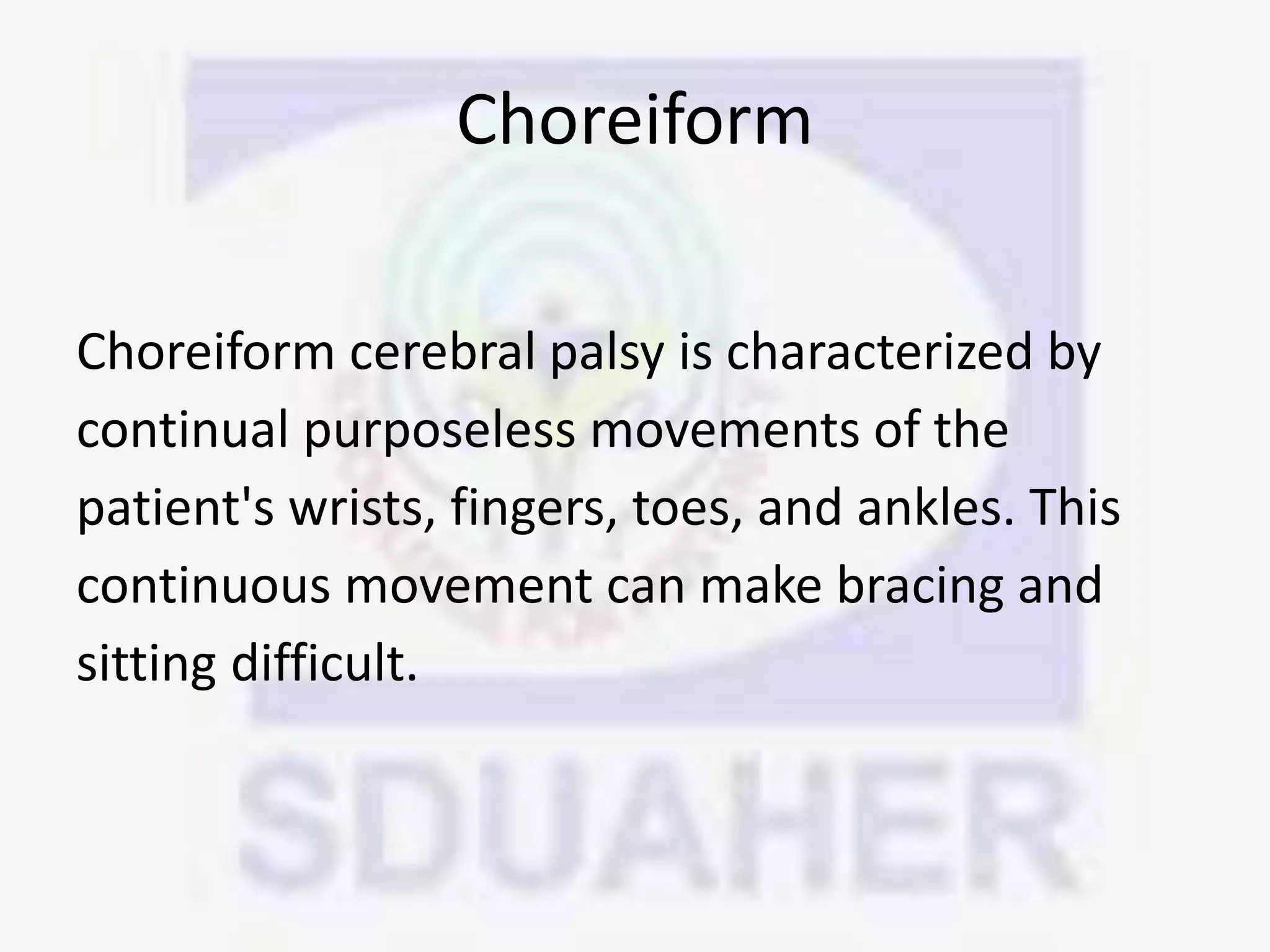 Cerebral palsy classification | PPTX