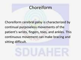 Cerebral palsy classification | PPTX