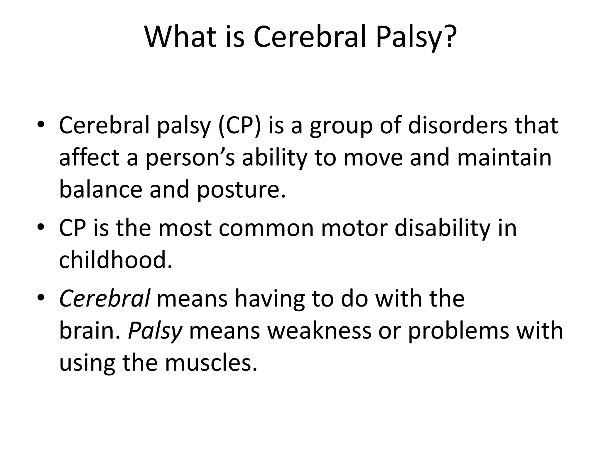 Cerebral palsy | PPTX